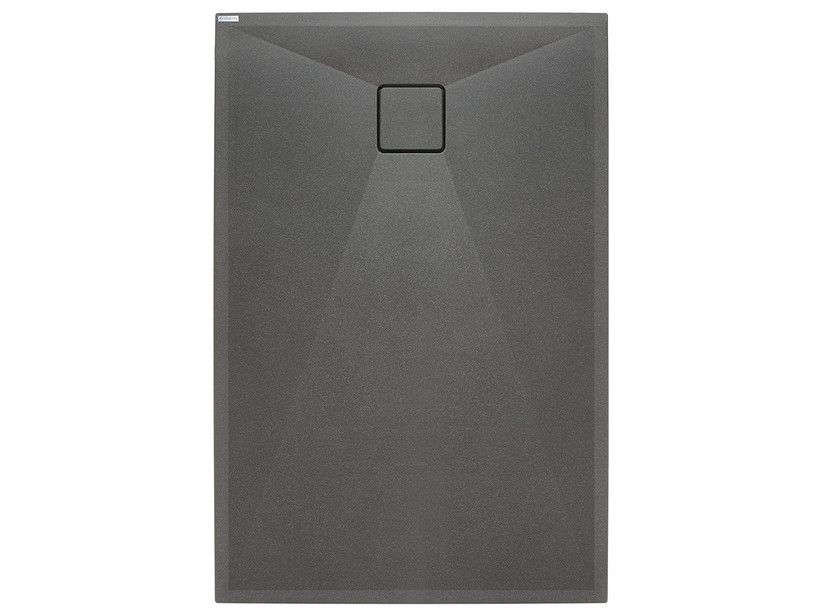 Receveur de douche Correo 100x70 cm résine-granit gris anthracite ...