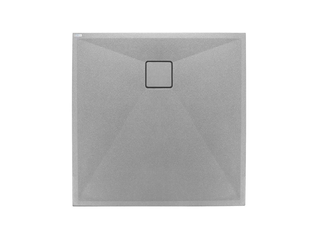 Receveur de douche Correo 80x80 cm résine-granit gris clair - Iperceramica