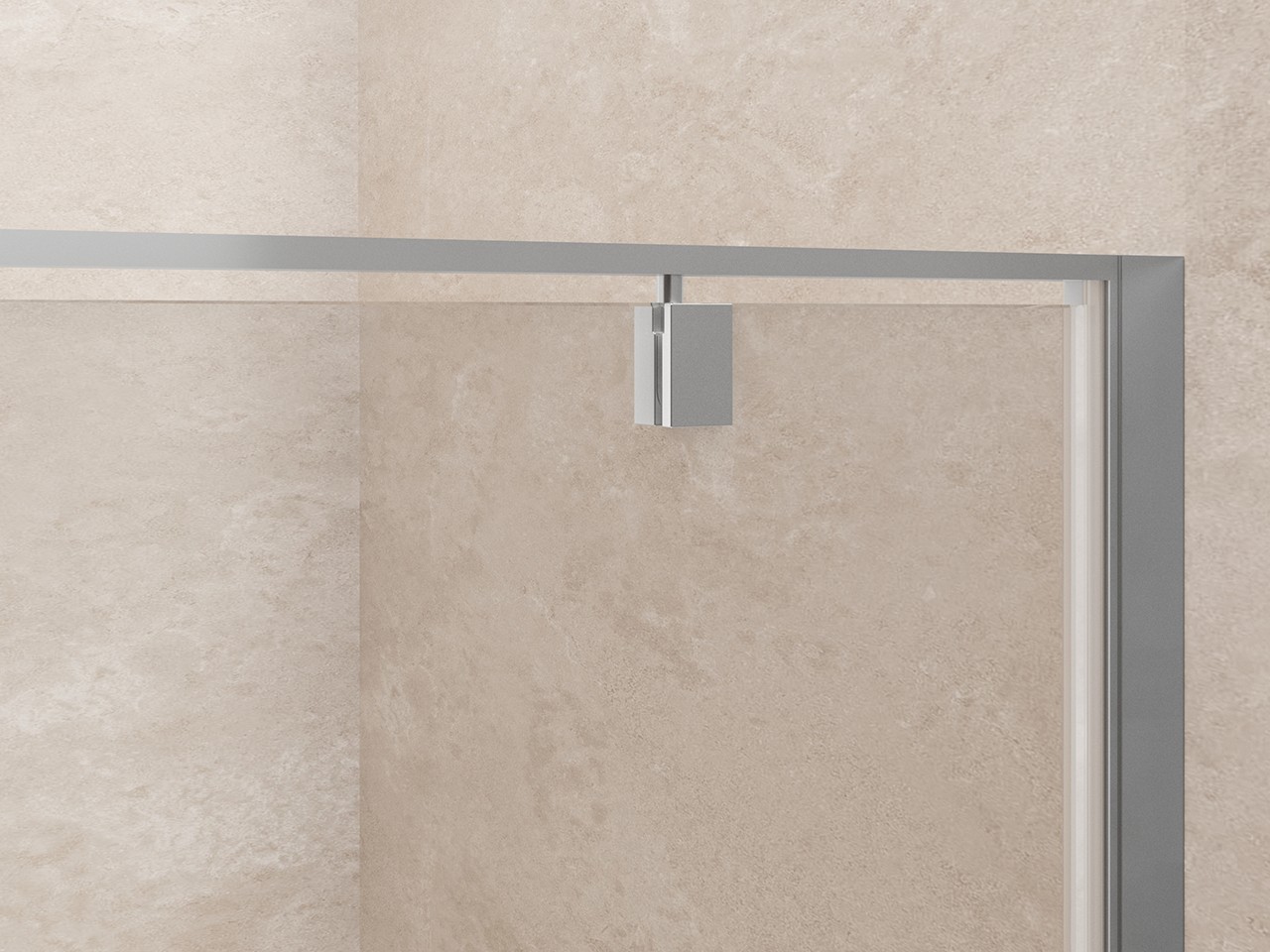 DADO SHOWER DOOR 100 H200 ROTATING HINGED DOORS DX TRANSPARENT CHROME - Iperceramica