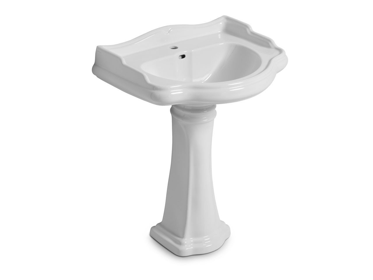 Lavabo a Colonna Retro' 73X54 Monoforo Bianco Lucido - Iperceramica