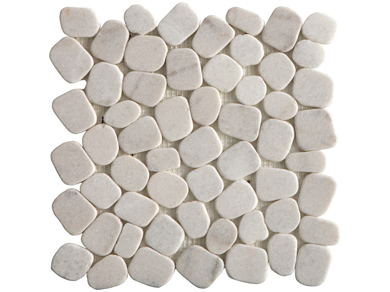 Mosaik Riverstone White 30,5x30,5 cm aus weissem Stein - Iperceramica