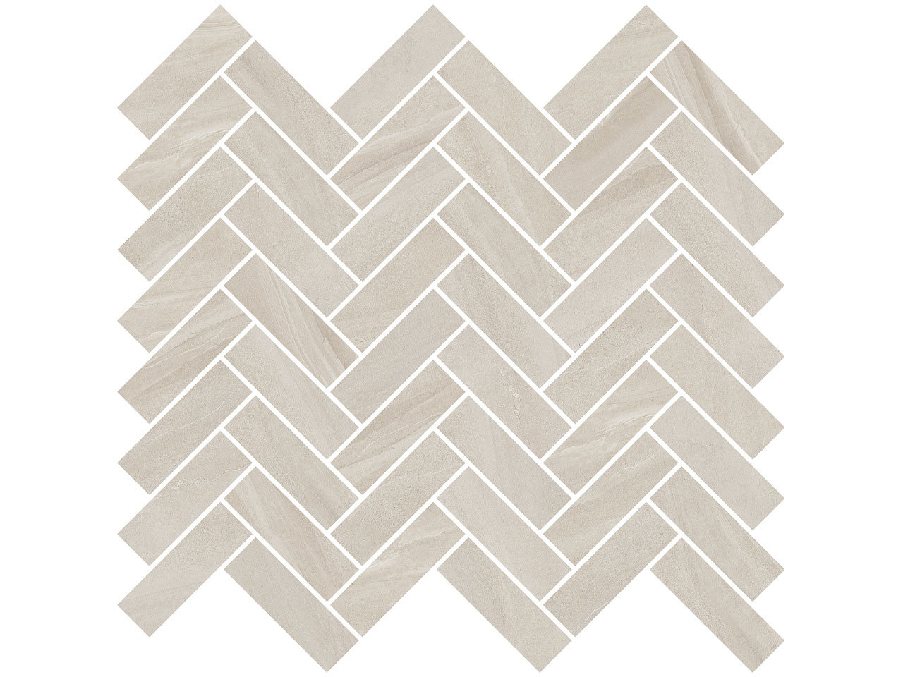 Mosaïque chevrons Rockstone White 32x32 effet pierre blanc - Iperceramica