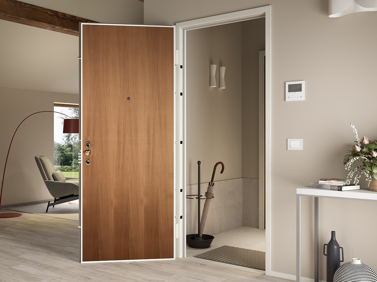 Porta Blindata Safe 3+ 80xH210 cm Apertura a Destra - Iperceramica