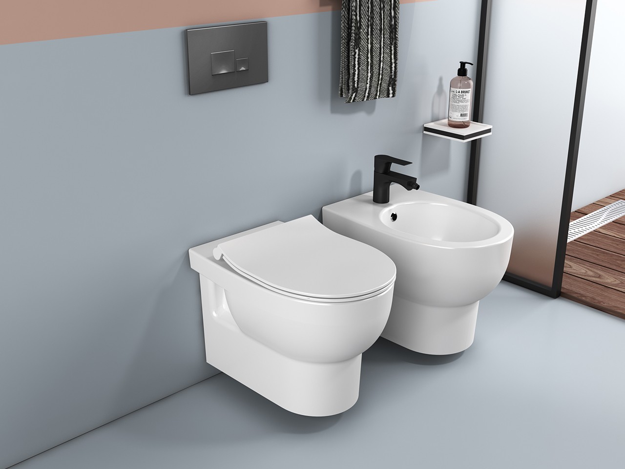WAND-WC ASTRA RIMLESS WEISS GLÄNZEND - Iperceramica