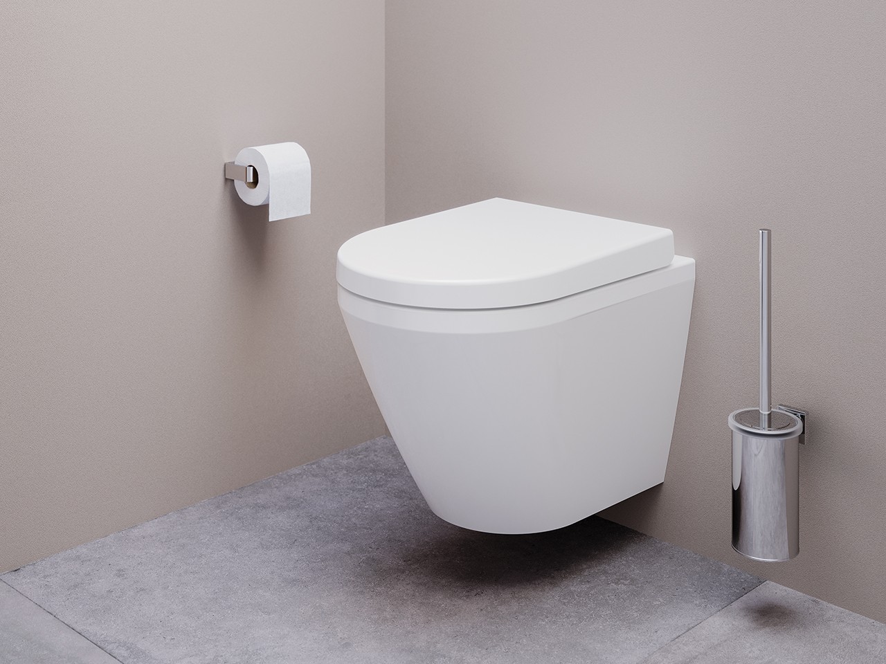 WC suspendu Integra Round rimless 54,5 cm blanc - Iperceramica