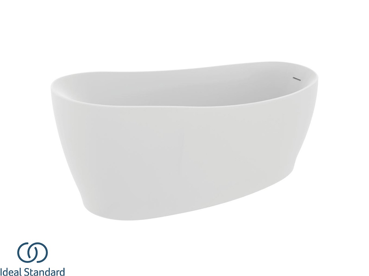 Baignoire îlot Ideal Standard® Atelier Around 180x85 cm blanc soie mat ...