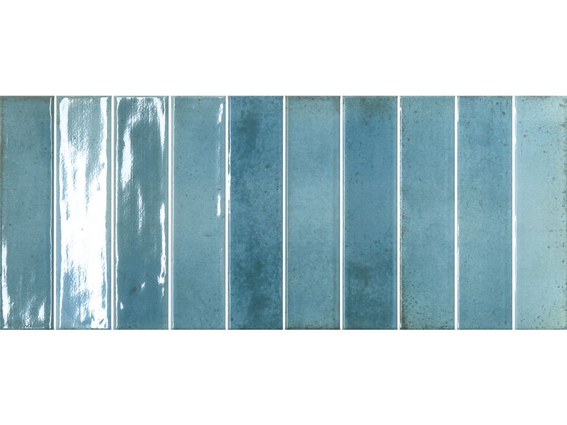 Rivestimento Shine Block Turquoise 25x60 Effetto Mattoncino Azzurro ...