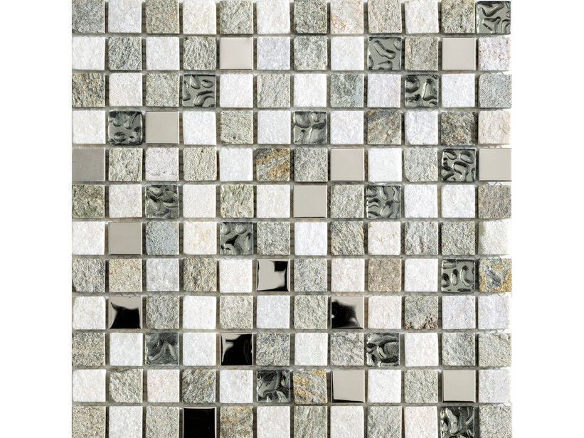 Natural Stone Mosaic St. Moritz Gris 30X30 Grey - Iperceramica-mt
