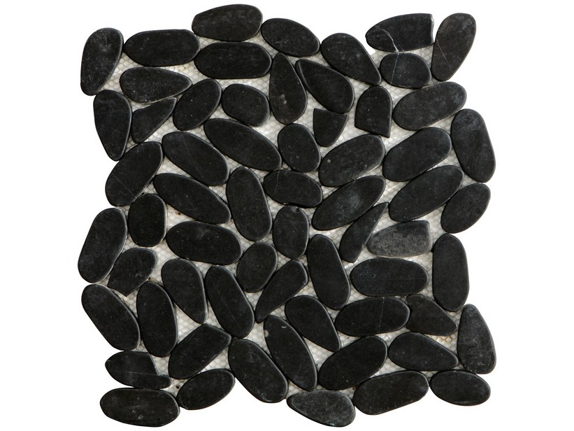 Stream Black Mosaic 30,5x30,5 cm in Black Stone - Iperceramica-mt