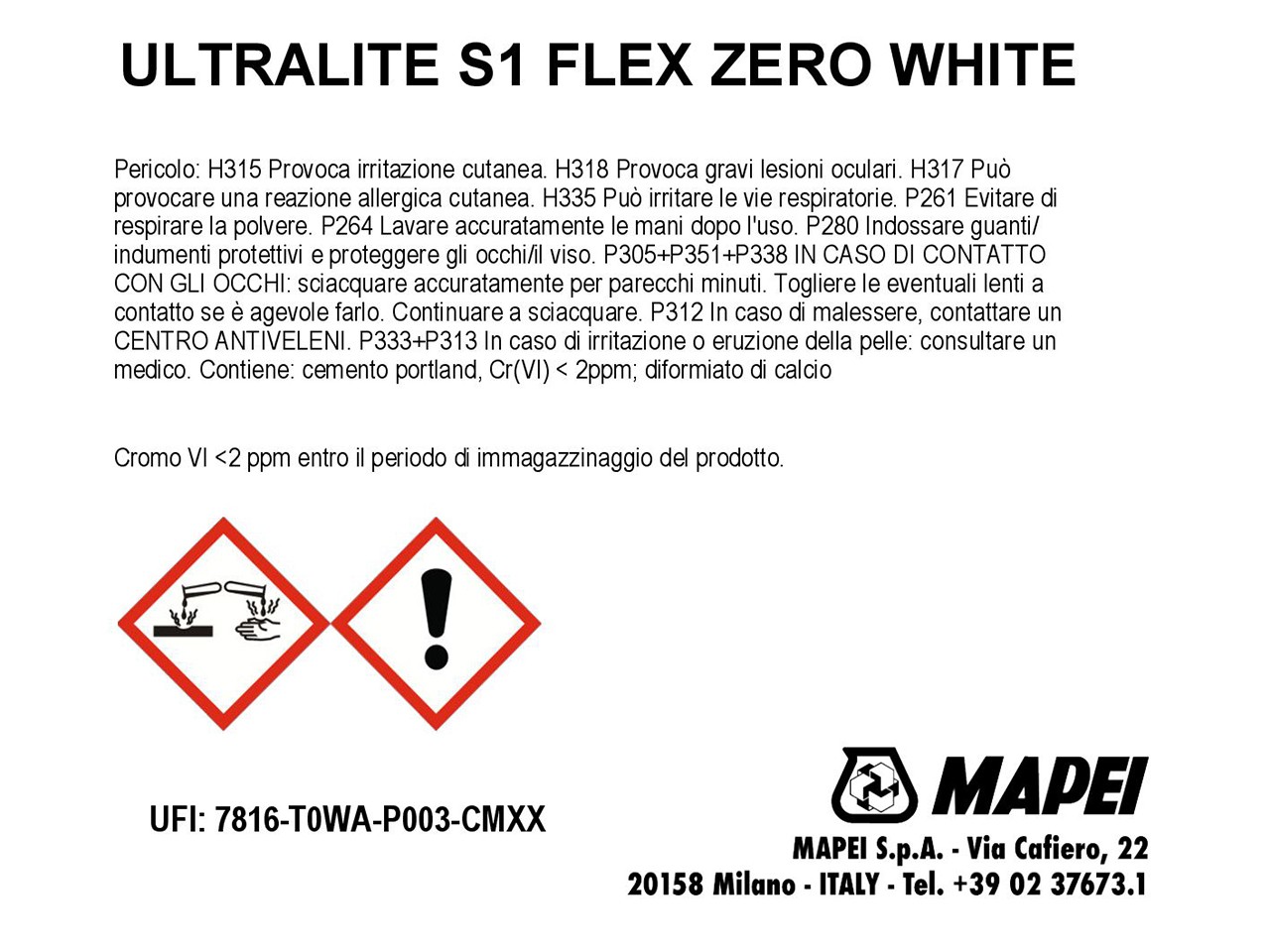 Mapei Ultralite S1 Flex Zero Bianco 15 kg - Zementkleber - Iperceramica