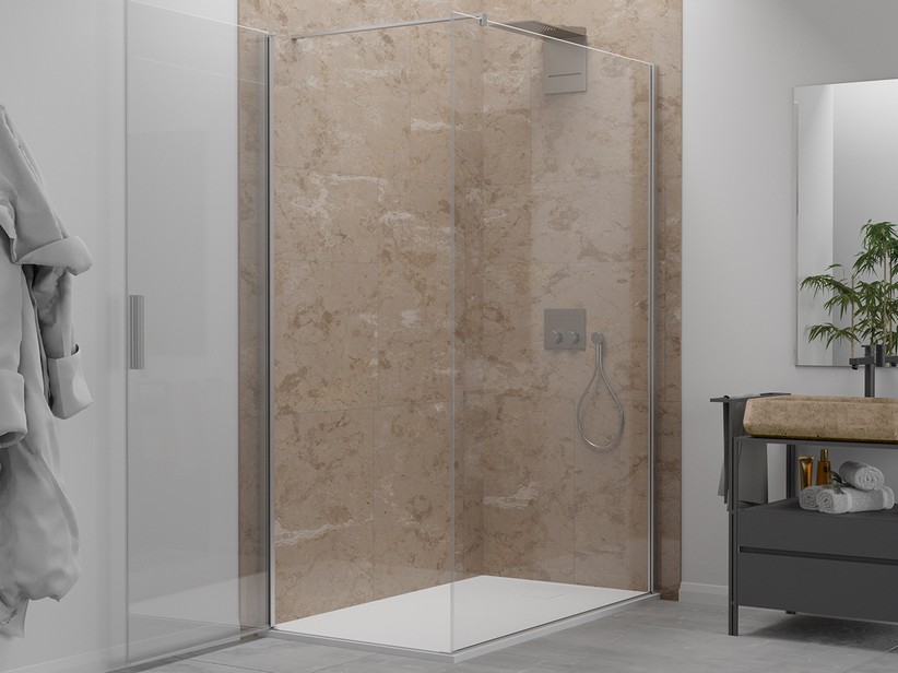 Plano Shower Box 90X120 cm Left Door And Fixed Side Crystal 8 mm ...