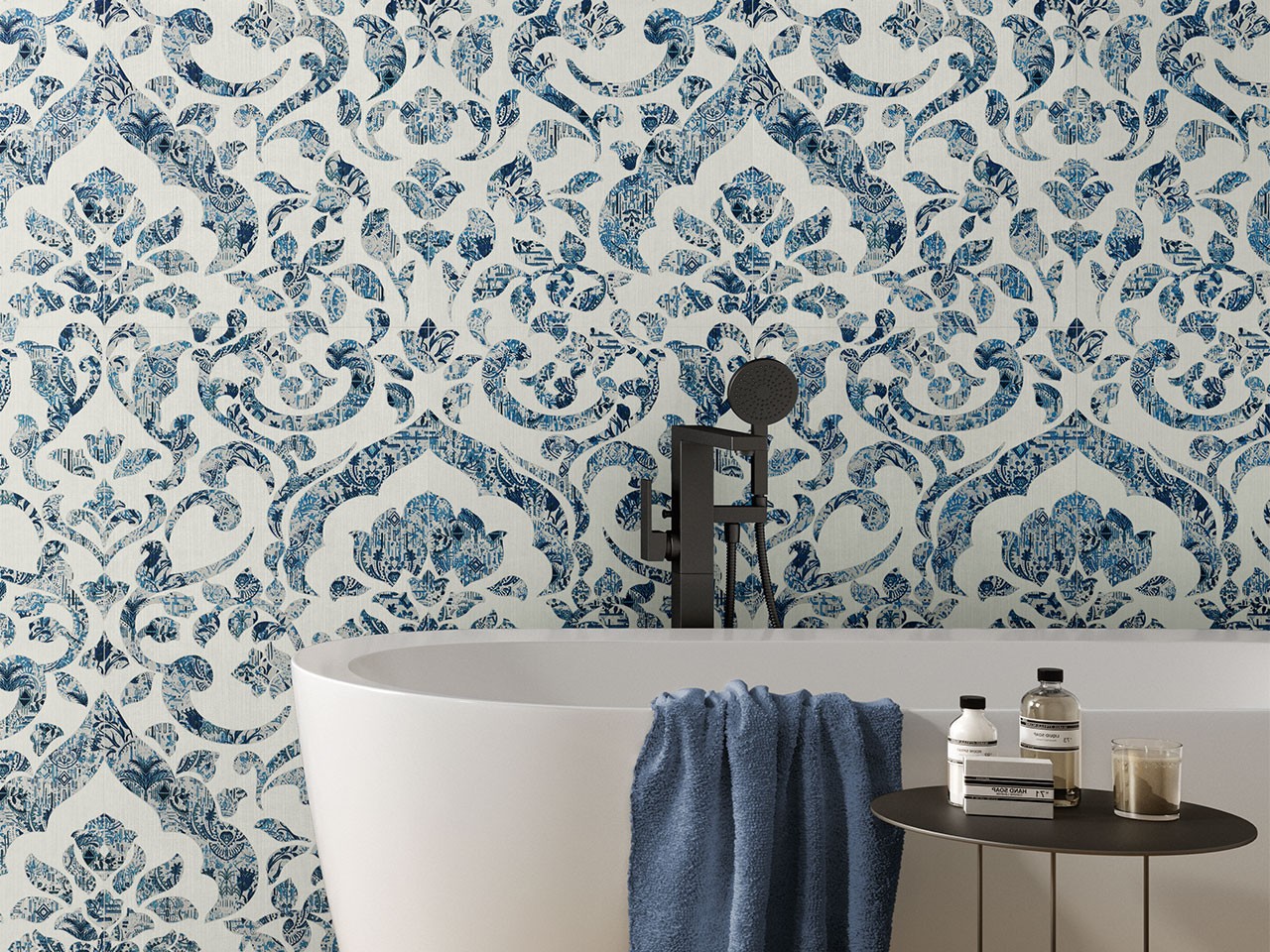 Rivestimento Wallart Arabesque White Gres Sottile Decoro Effetto Carta ...