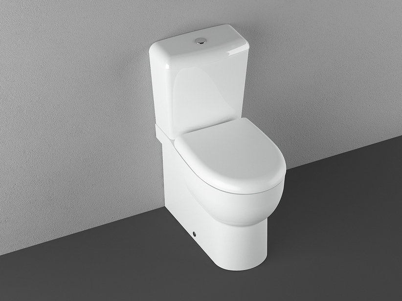 WC à poser monobloc sans bride blanc Astra - Iperceramica