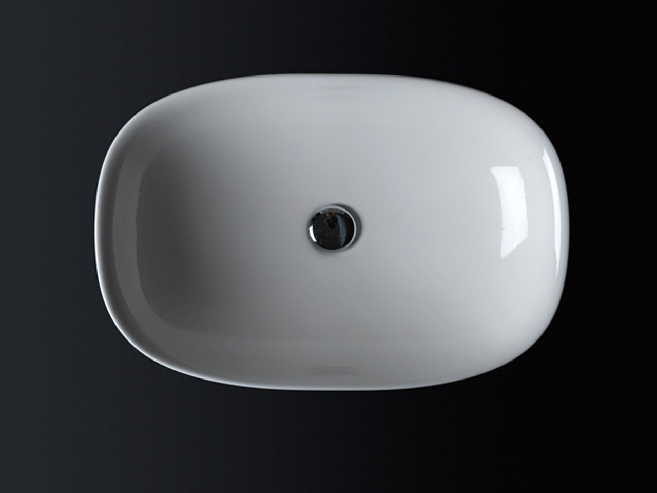 HALBEINBAU-AUFSATZWASCHBECKEN WILD 60 AUS KERAMIK WEISS GLÄNZEND ...