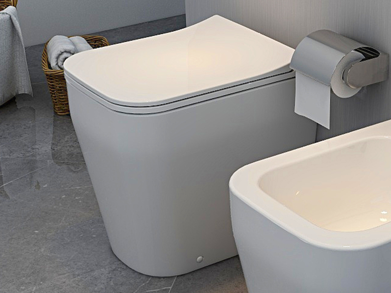 WC à poser Wiki sans bride évacuation universelle blanc - Iperceramica