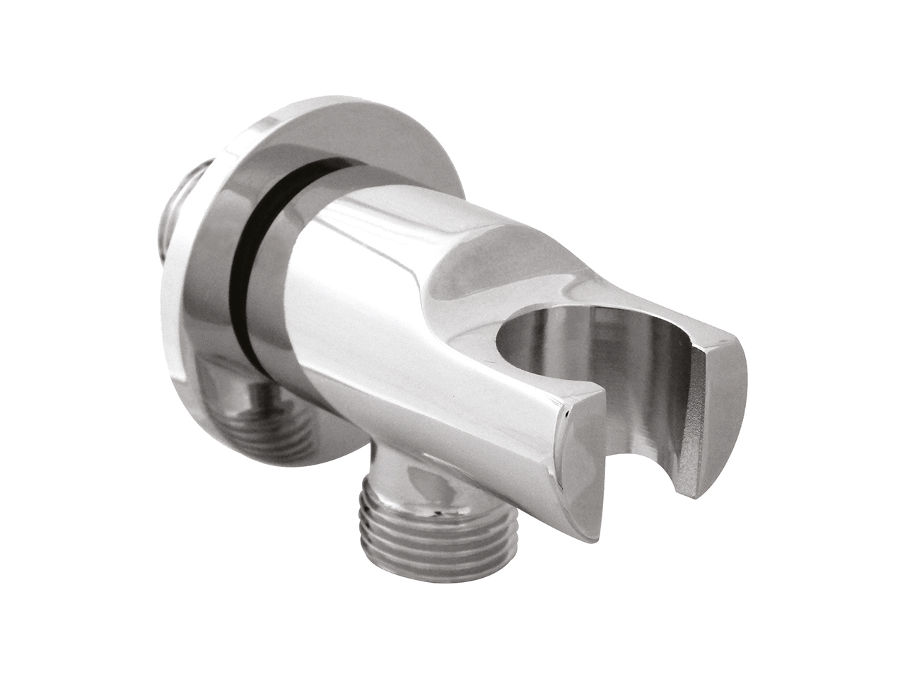 FLAT ROUND CHROME WATER INLET WITH DUPLEX 1/2 - Iperceramica