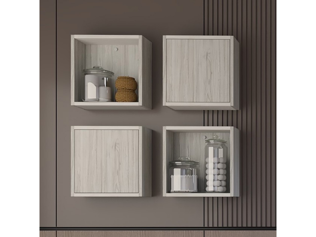 Étagère cube Gardenia finition orme crème - Iperceramica