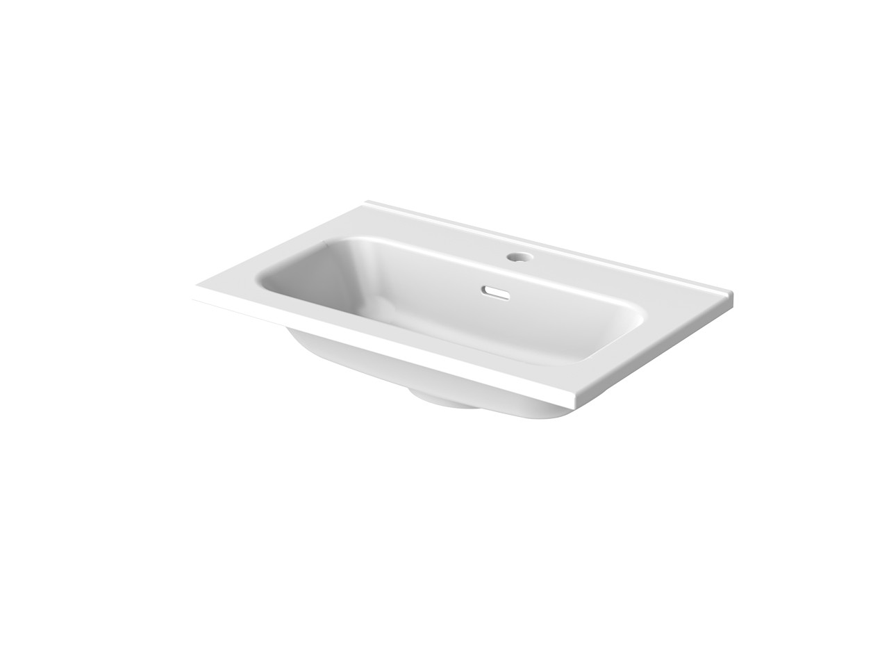 AXIE SPACE-SAVING CERAMIC UNITOP WASHBASIN D39XL61 cm POLISHED WHITE ...