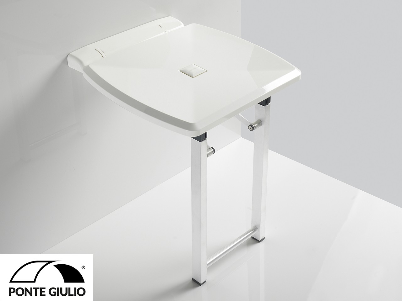 Sedile Doccia Ribaltabile con Gambe Family Bianco - Iperceramica