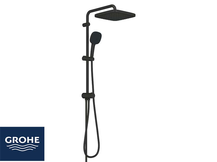 GROHE® VITALIO START CUBE 250 SHOWER COLUMN WITH HANDSHOWER 110 MATT ...