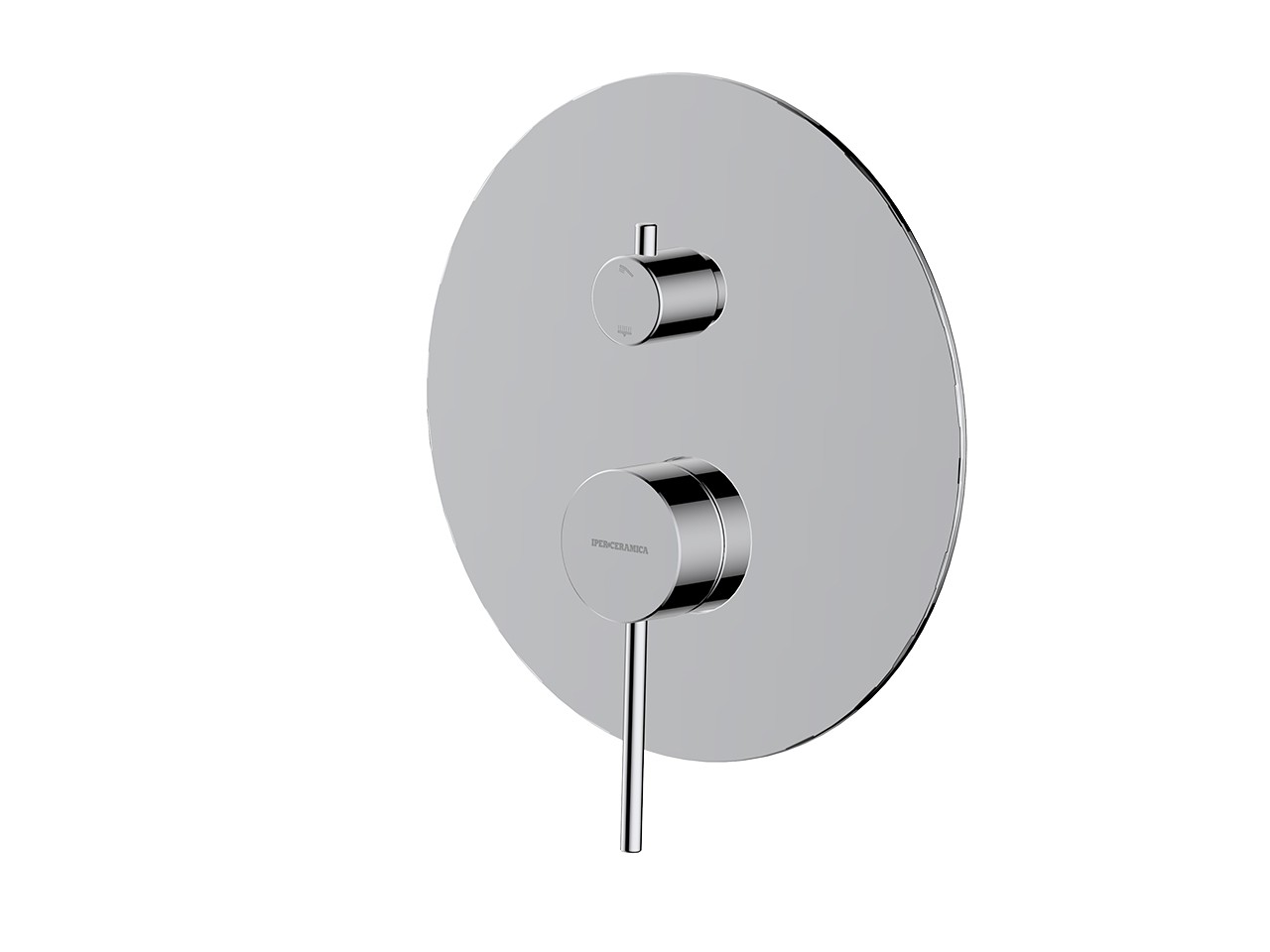 Plaque pour mitigeur monocommande de douche encastrable avec inverseur ...