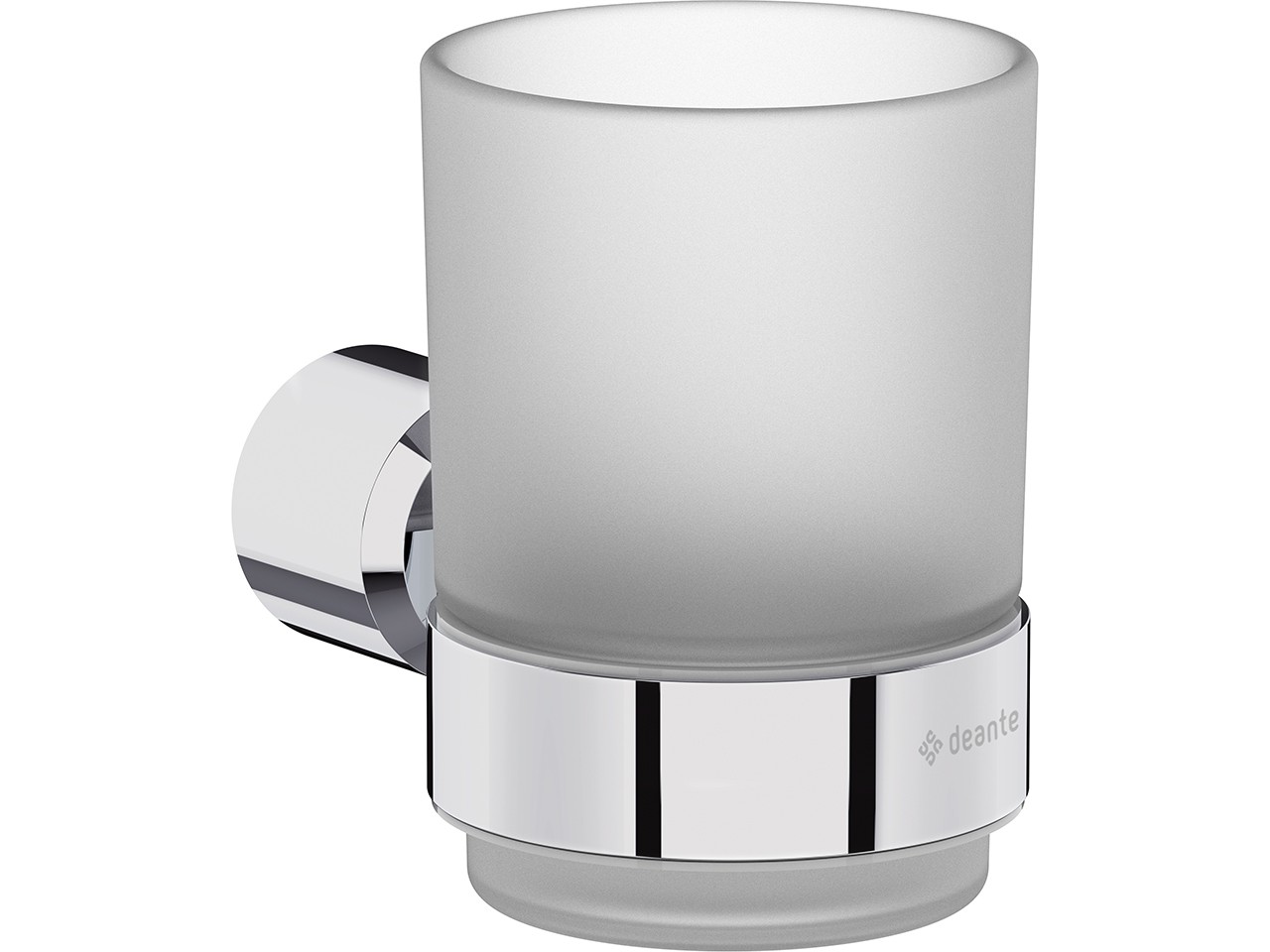 Blur glass holder in chrome stainless steel - Iperceramica-mt