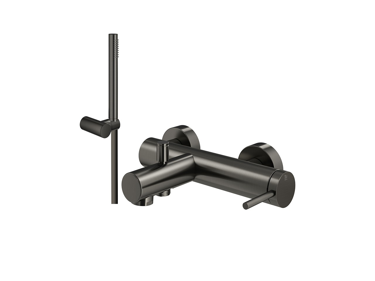 Wall-mounted Stelo Bath Group with Gun Metal Equipment - Iperceramica-mt