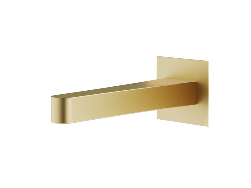 Bocca di Erogazione per Lavabo a Muro Mamba Oro Satinato - Iperceramica