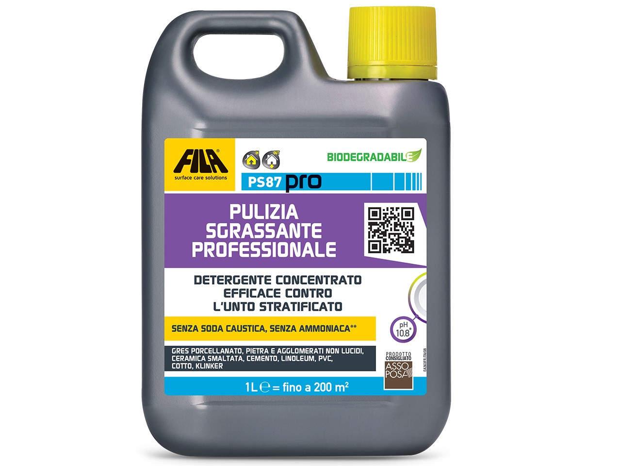Fila Ps87 Pro 1 lt Degreasing Stain Remover Detergent - Iperceramica-mt