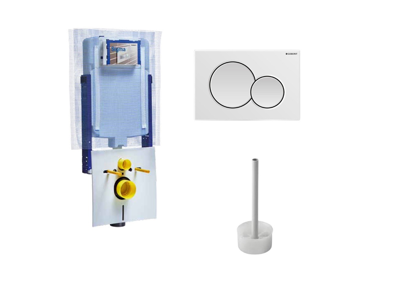 GEBERIT® SIGMA8 Built-In Cistern Module with White Dual Flush Plate for ...