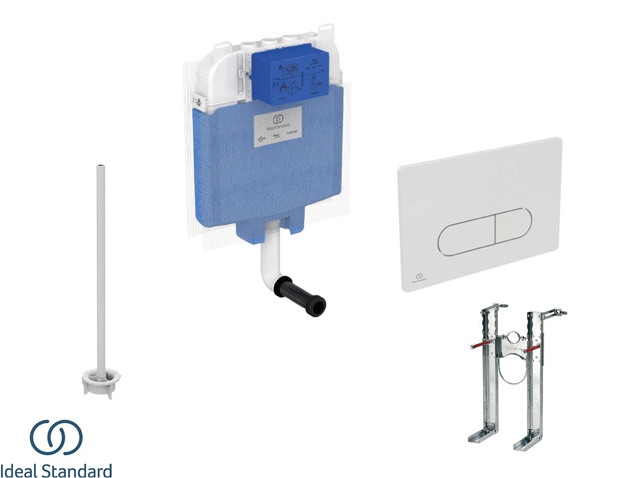 IDEAL STANDARD® Built-In Cistern thk 8 cm with OLEAS White Dual Flush ...