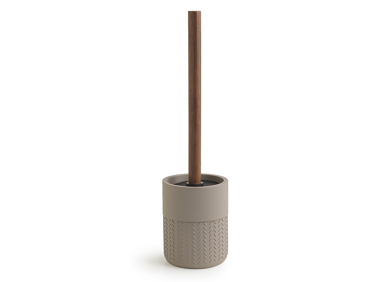 Scopino Lya Grigio/Legno Naturale Bambù Scuro - Iperceramica
