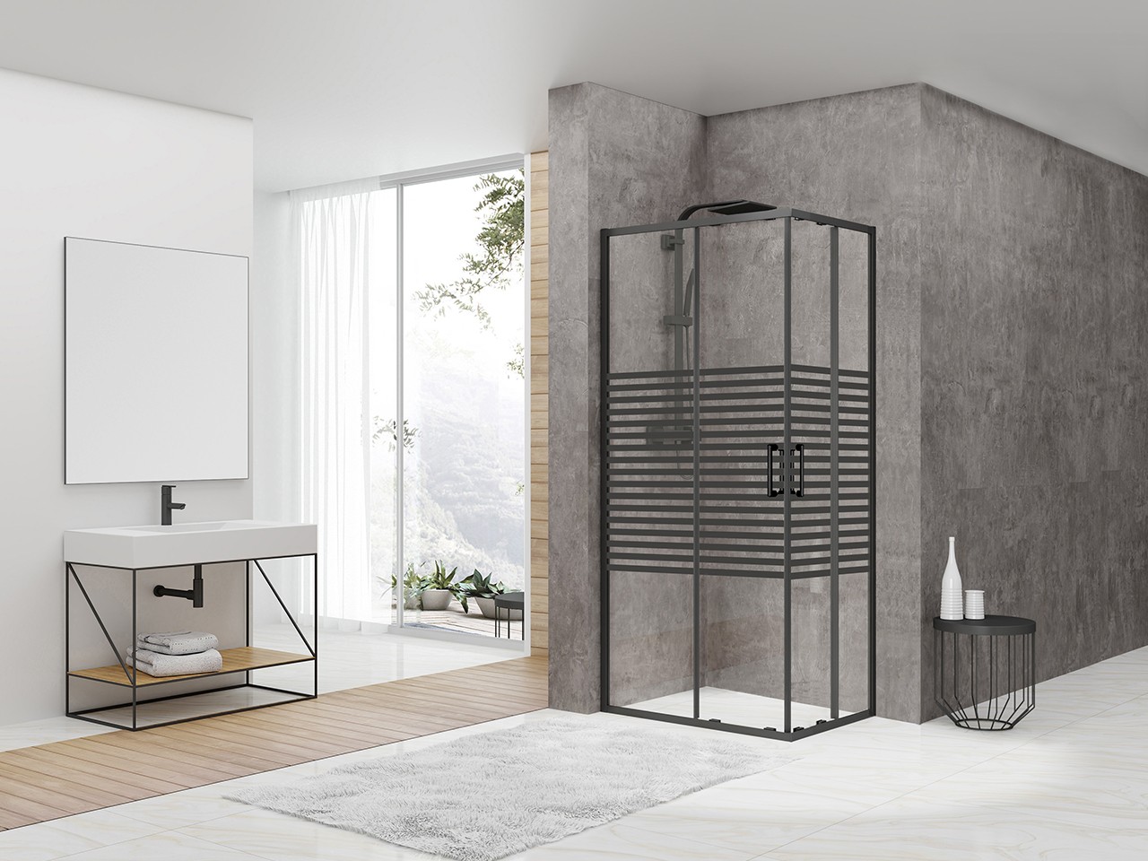 Box Doccia Angolare Arek 70x90 H190 Est 68/69,5-88/89,5 Porte ...