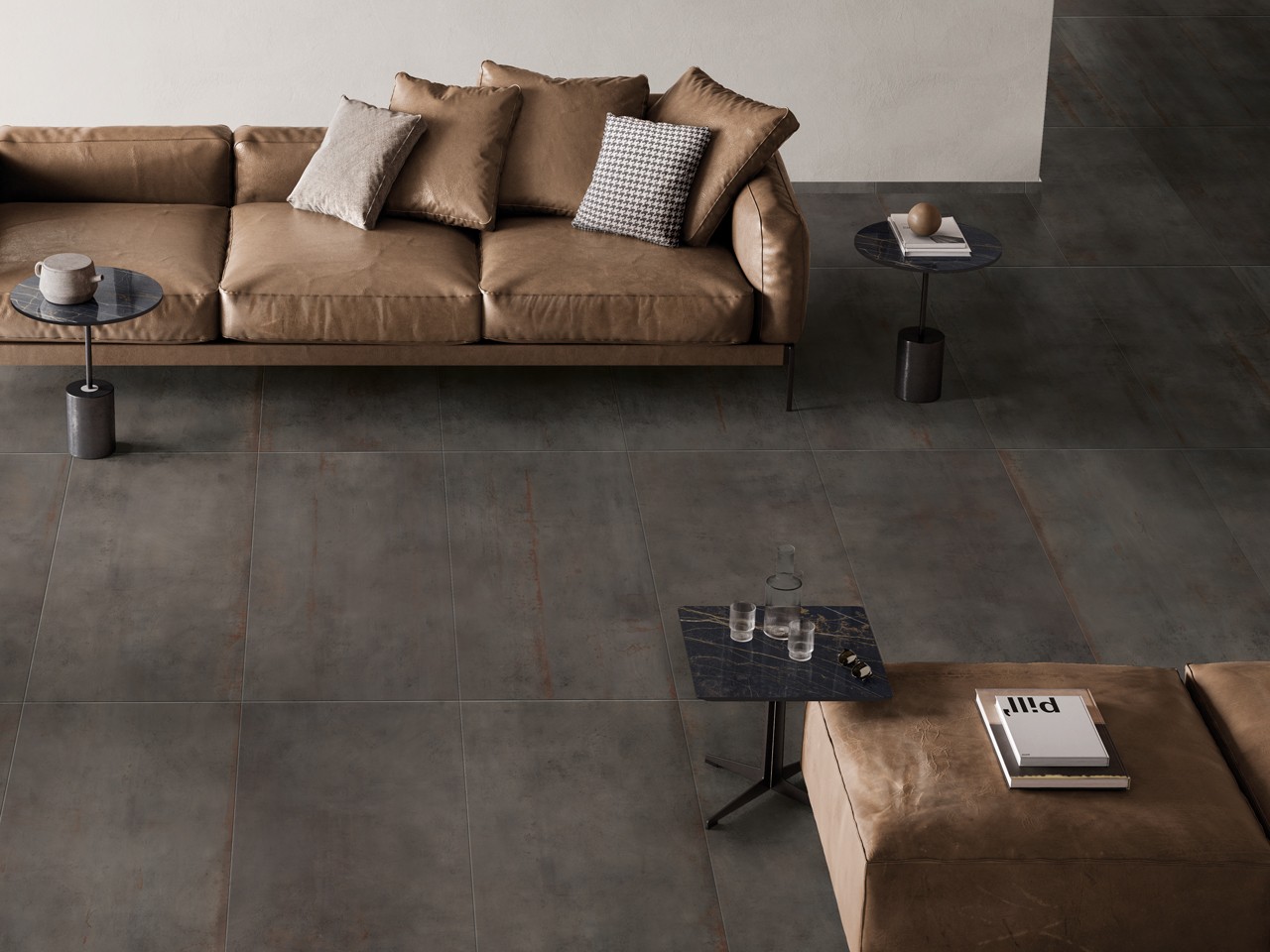 Carrelage Blade Grey 60x120 grès cérame effet métal gris - Iperceramica