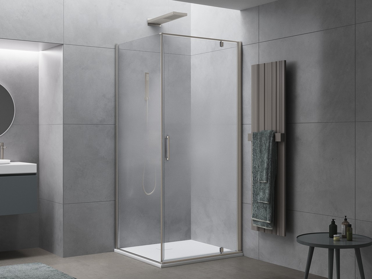 Box Doccia Angolare Dado 100x70 H200 Est 98/100 - 68/70 Porta Girevole ...