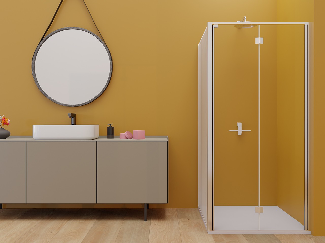 Box Doccia Xeno 90x70 H200 cm Porta a Soffietto Apertura a Destra e ...