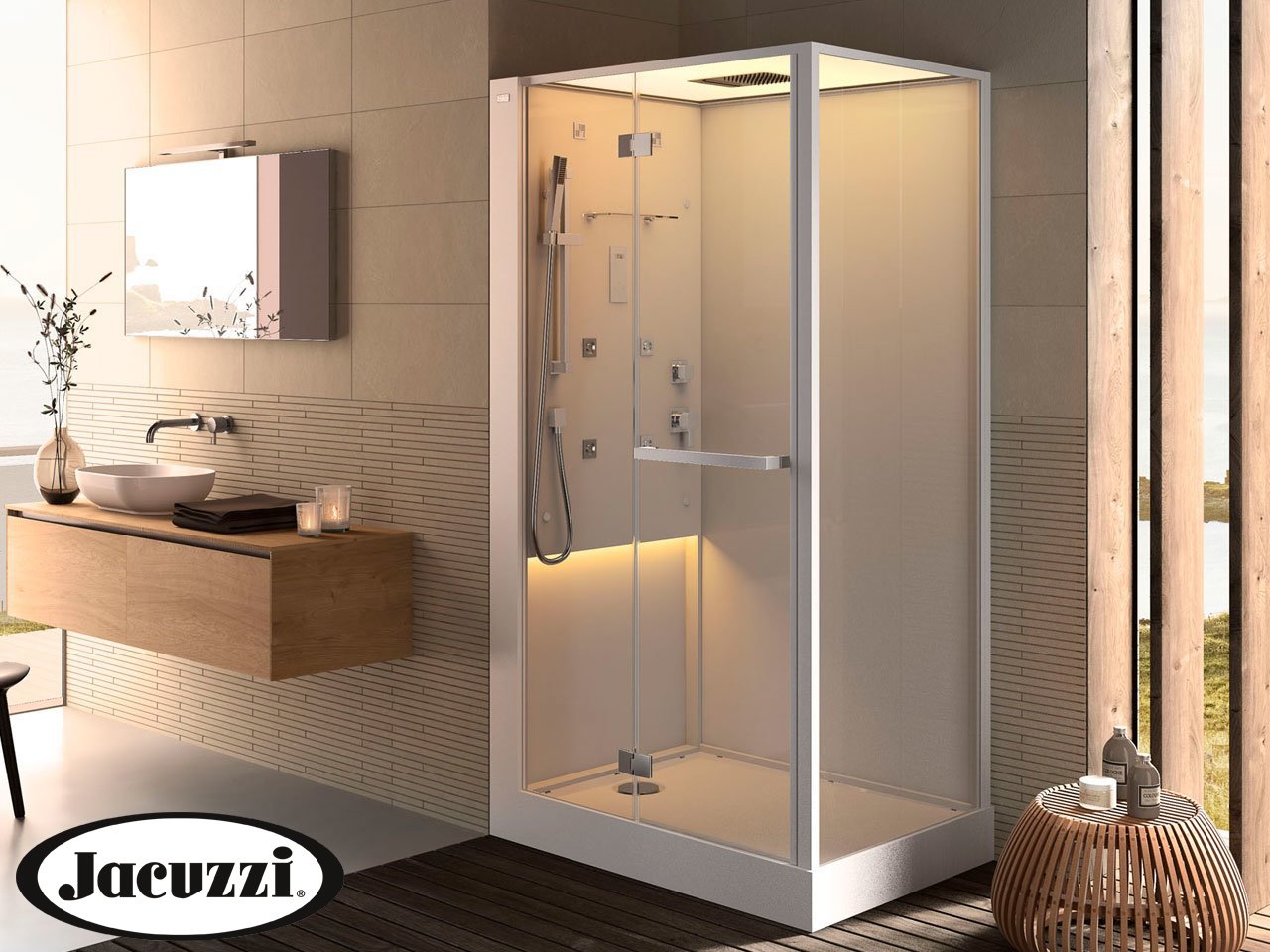 Cabina Doccia Idromassaggio Jacuzzi® Bali 120X80 - Iperceramica