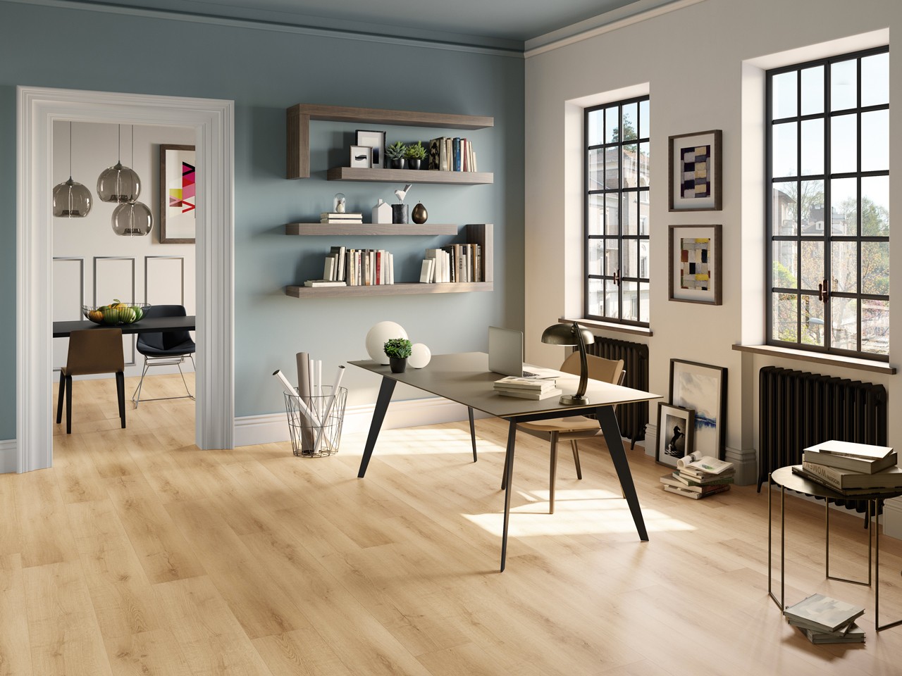 Pavimento Spc Canadian Honey Effetto Legno Rovere Miele - Iperceramica