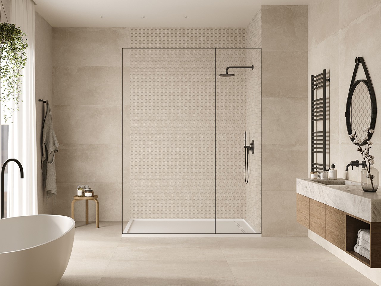 Concept Tile Sand 60x120 Cement-effect Beige - Iperceramica