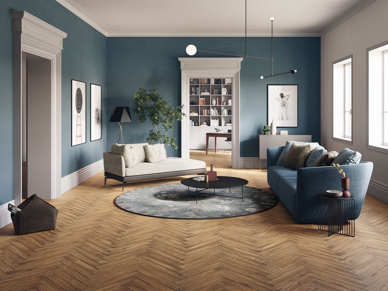 Parquet a Spina di Pesce Rovere Naturale - CorsoComo Naturale Doga ...