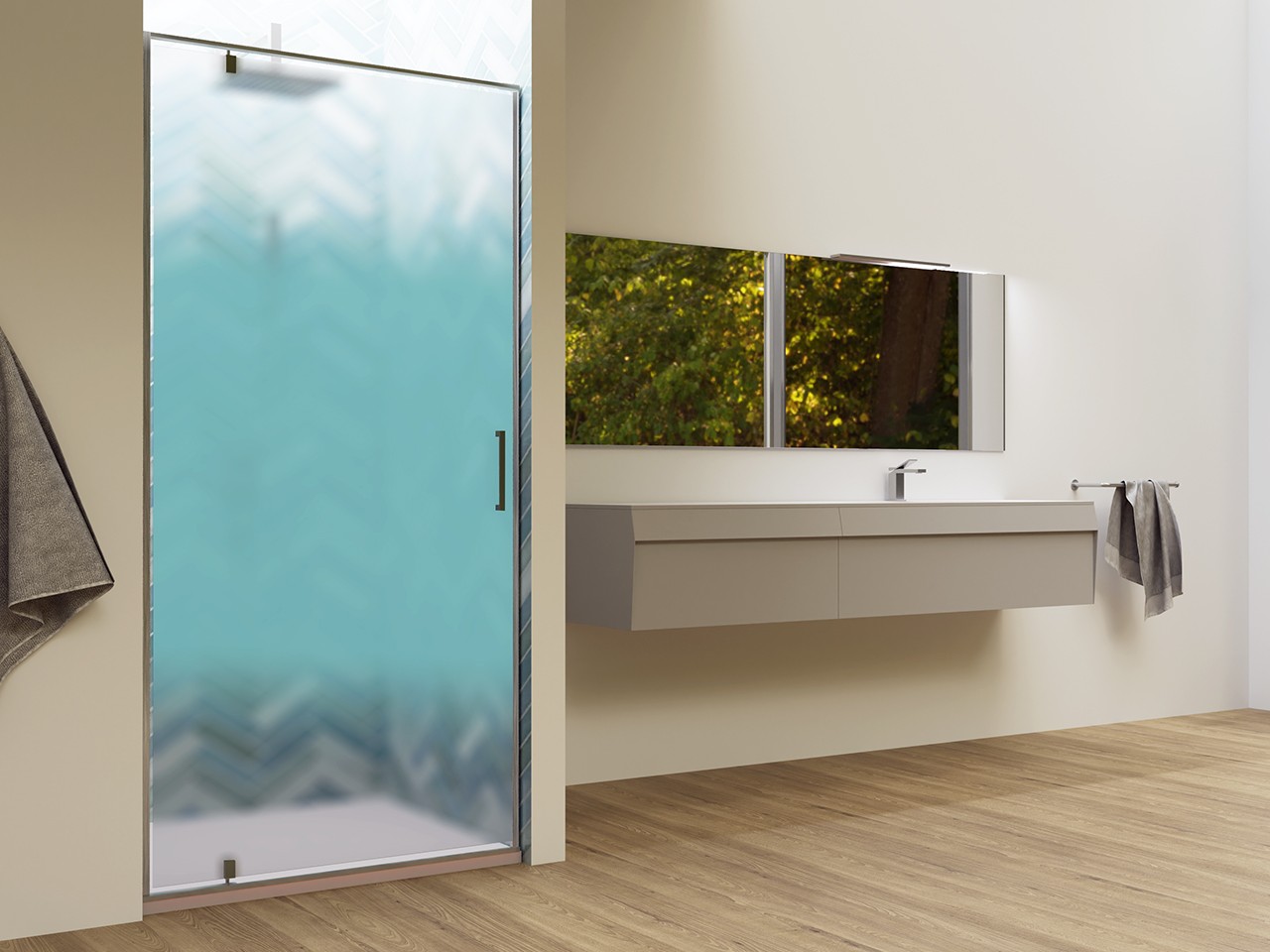 DADO ROTATING HINGED SHOWER ROTATING HINGED DOOR 80 H200 LEFT OPENING ...