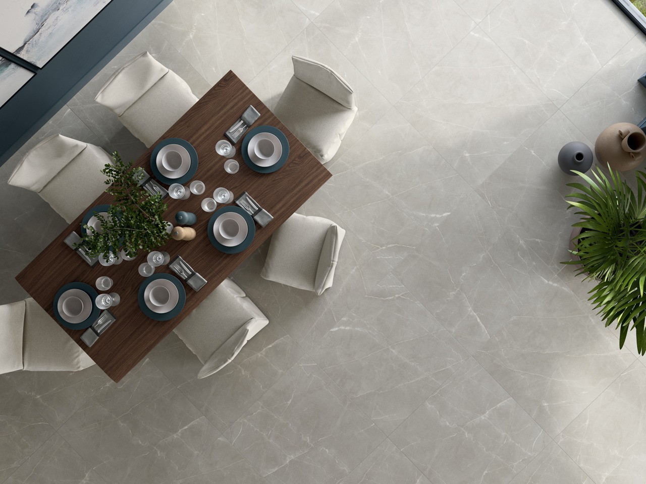 Carrelage Elegance Pulpis 90x90 grès cérame effet marbre gris 3D - Iperceramica