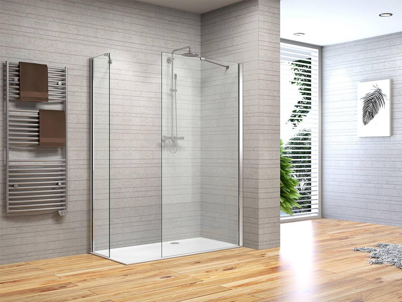 Doccia Walk in Fantasy2 2 Lati 30X80 cm H190 Est 75,1/77,1 - 30/32 ...