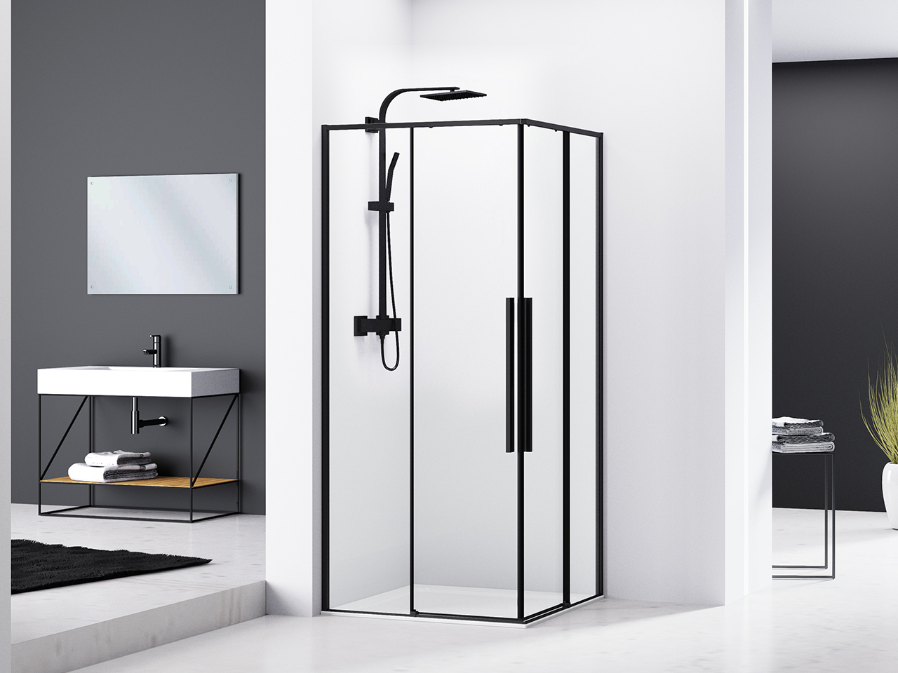 Box Doccia Angolare Feng shui 70x70 H200 Est 68/69 Porte Scorrevoli ...