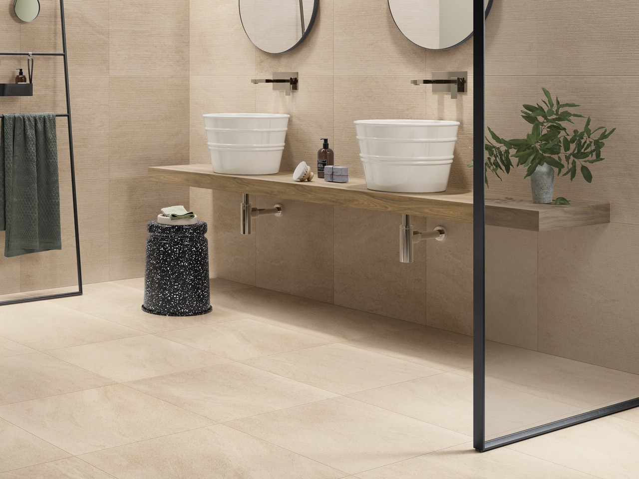 Piastrella Geology Beige 60x60 Gres Tutta Massa Effetto Pietra Beige ...