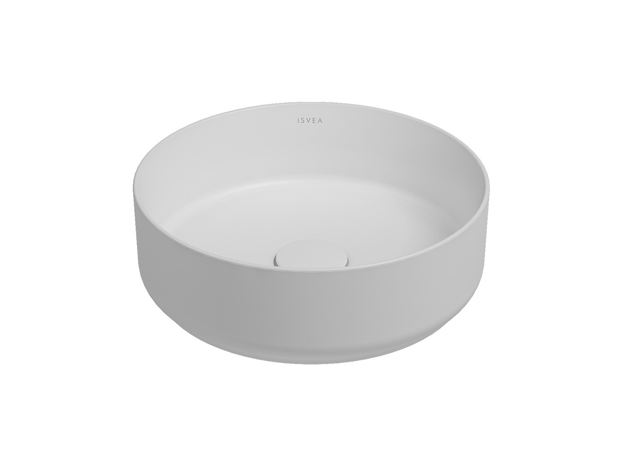 Lavabo da Appoggio Infinity Tondo Ø36 H12 cm Ceramica Bianco Opaco ...