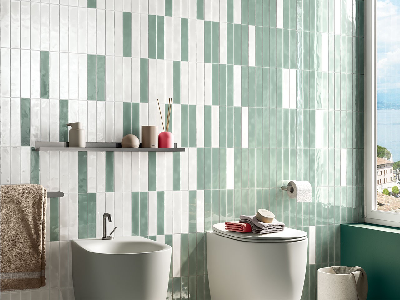 Jelly Aloe 5x25 Glossy Green Single-Fired Wall Tile - Iperceramica-mt