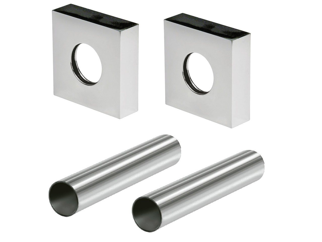 SQUARE PIPE COVERING KIT WITH 2 WASHERS 0492 WHITE - Iperceramica