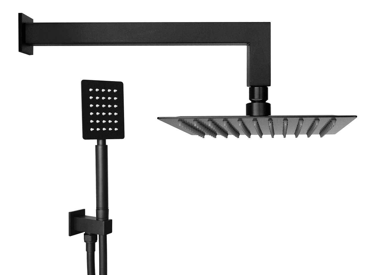 Kit douche Black Square noir mat - Iperceramica