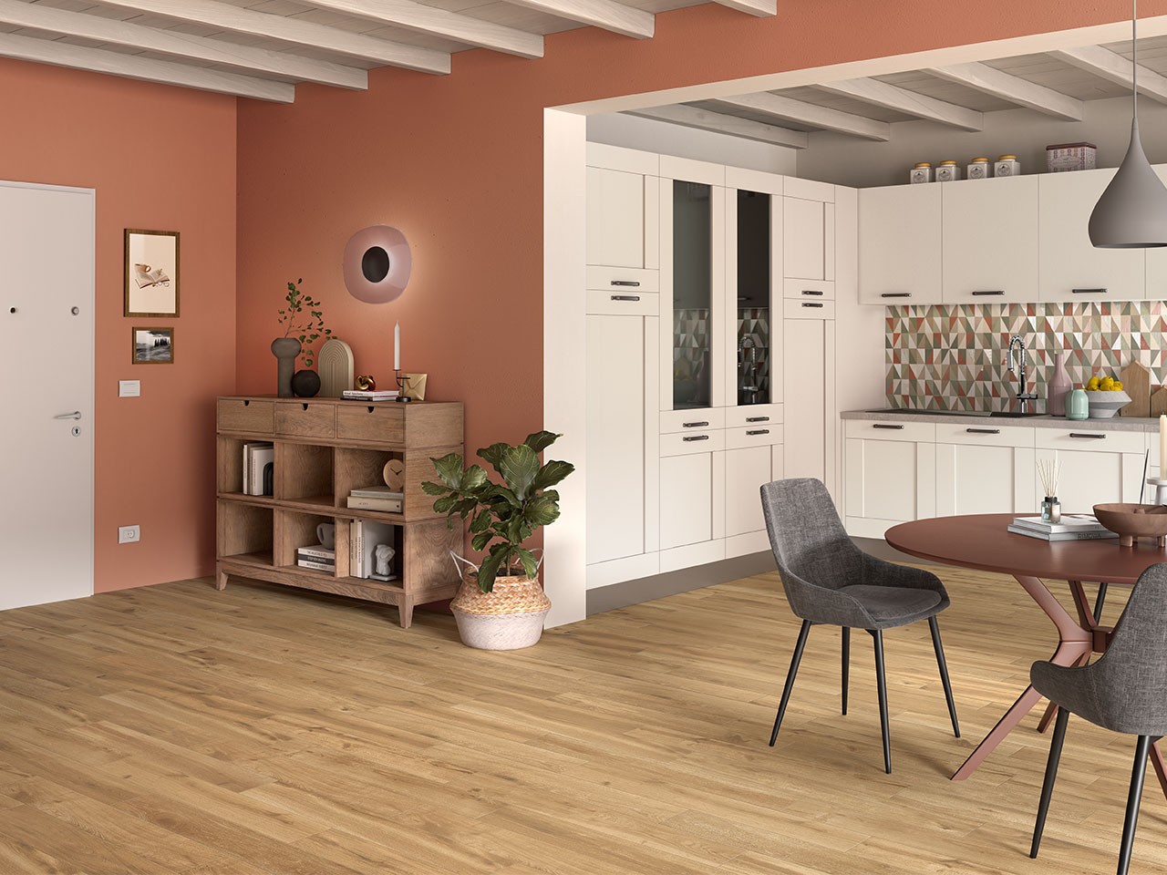 Fliese Lake Natural 15,2x99,4 Feinsteinzeug Eichenholzoptik Gold ...